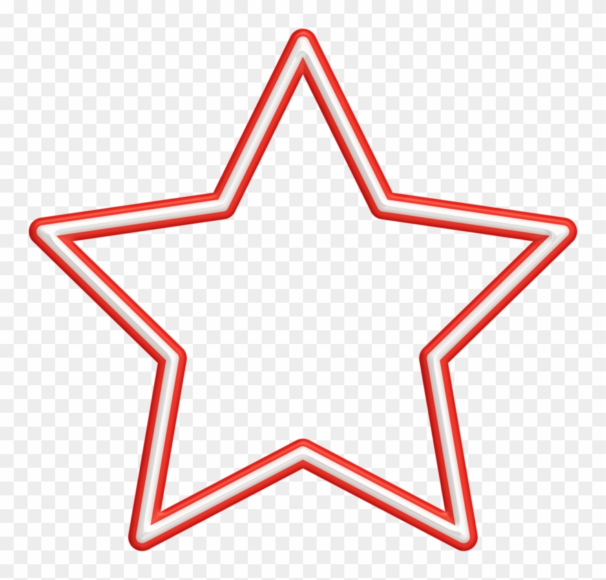 Stars ‿ ⁀°•• - White Outline Star Png Clipart (#1718906) - PinClipart