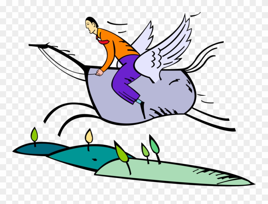 Flying Vector Winged Man Clip Art Library - Openclipart - Png Download ...