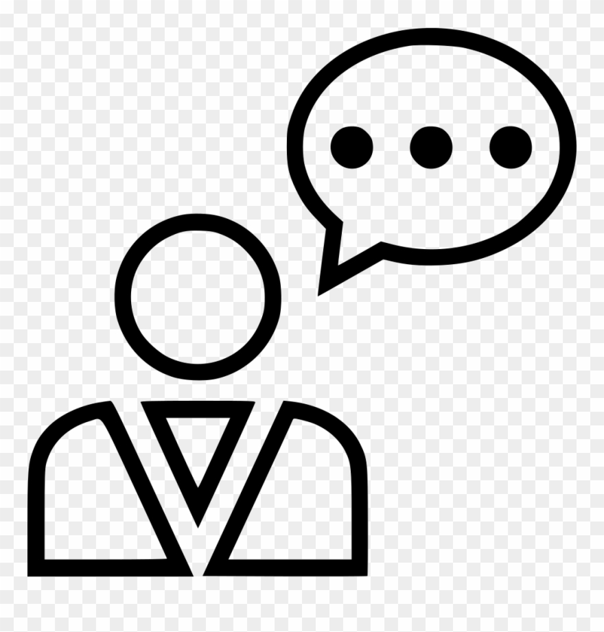 Chat Bubble Conversation Talk User Profile Man Comments - Icon Clipart ...