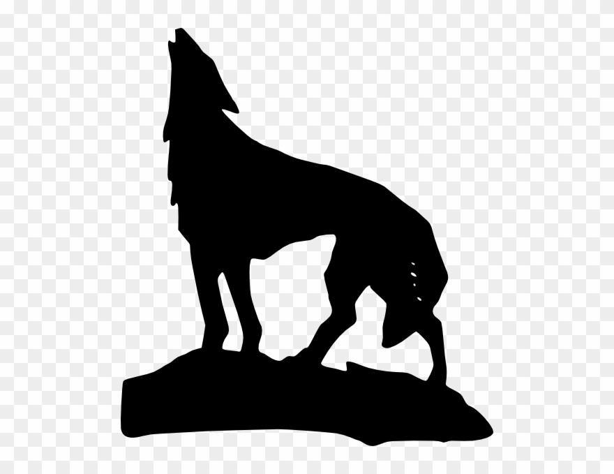 Download Clip Art At Clker - Wolf Howling Black Clipart - Png Download ...