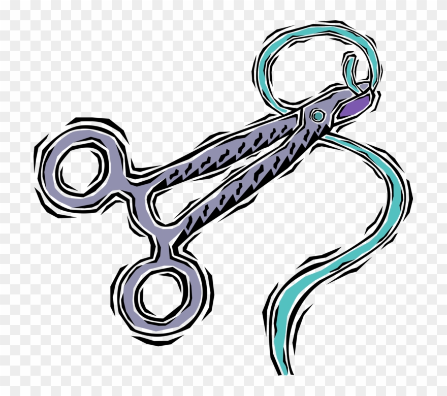 Vector Illustration Of Surgical Operating Room Scissors Clipart ...