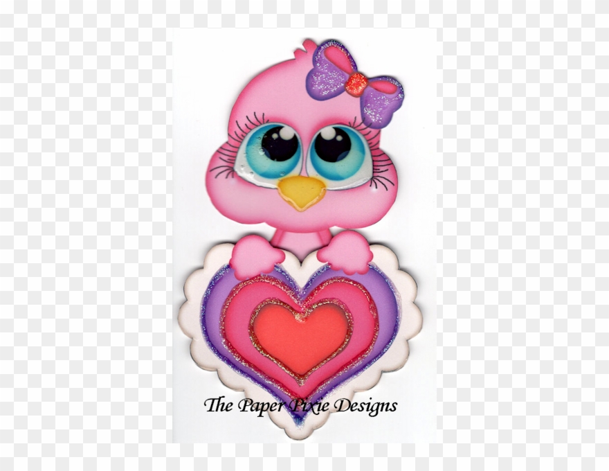 D050 3d Art Premade Paper Piecing Pink Love Bird Valentine's - Heart ...