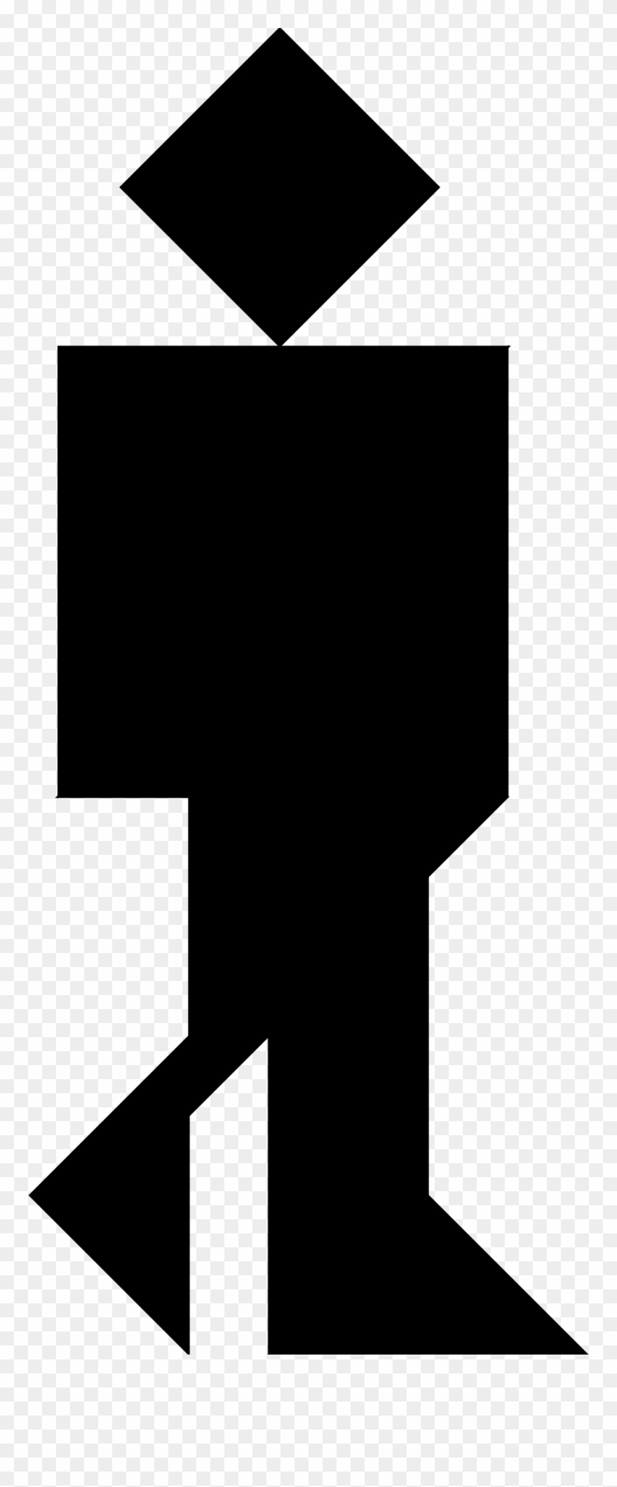 Tangram Puzzle Black Big Image Png - Tangram People Pdf Clipart ...