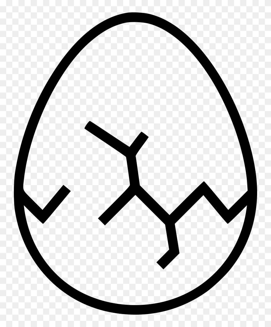 Cracked Egg Rubber Stamp - Clip Art Cracked Egg - Png Download ...