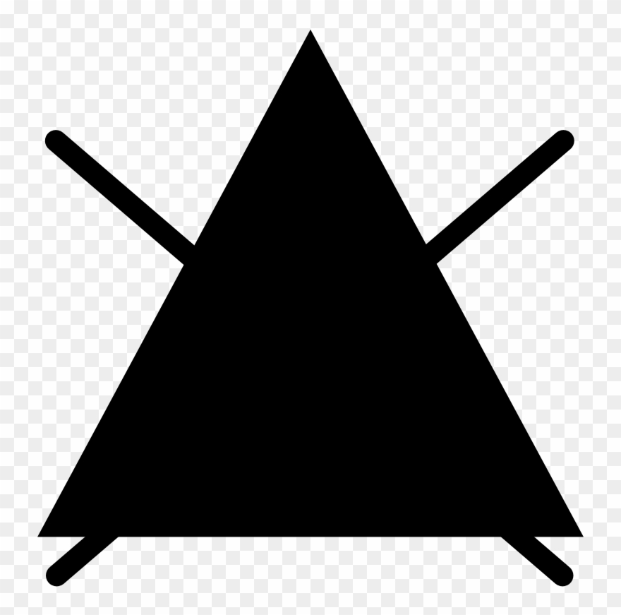 Download File - Nicht Bleichen - Svg - Triangle With Cross Washing ...