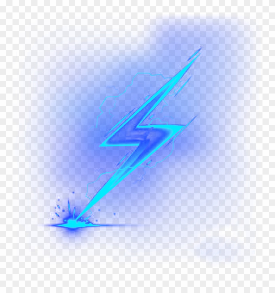 Download Ftestickers Clipart Lightningbolt Blue Cute - Transparent Blue ...