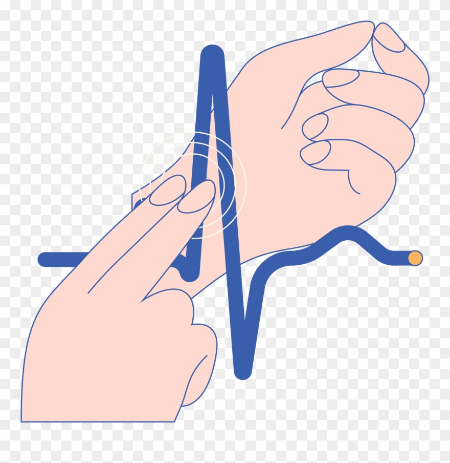 Pulse Palpationa Health-care Practitioner Can Check - Illustration ...