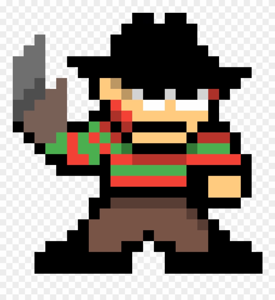 Freddy Krueger - Jason Mask Pixel Art Clipart (#1793221) - PinClipart