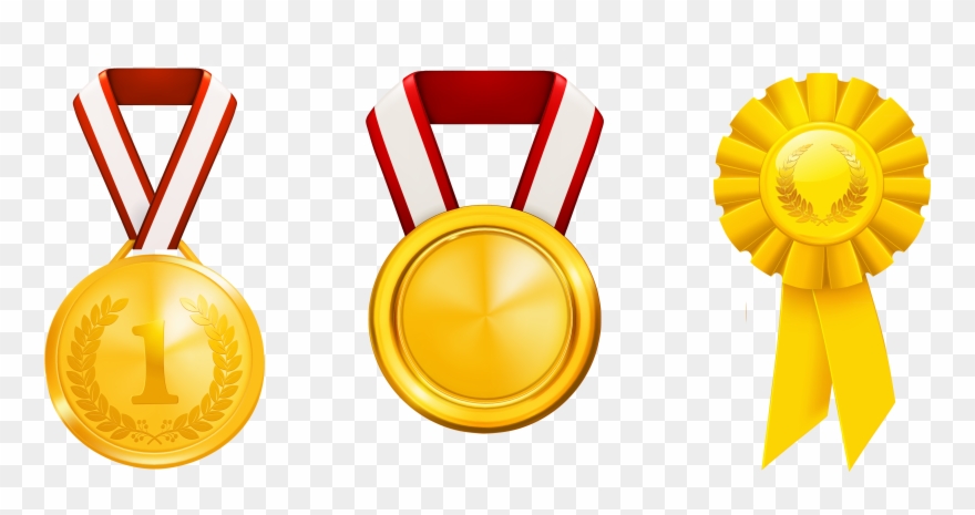 Download Prizes Honors Set Png Clipart - Yellow Ribbon Award Png ...