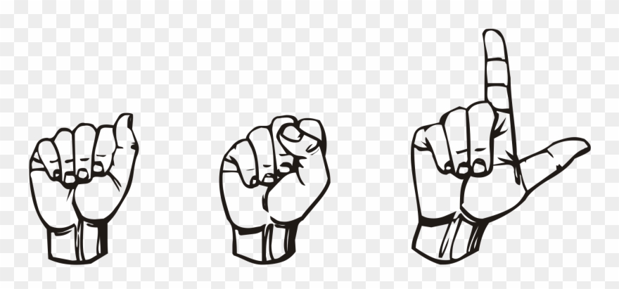 American Sign Language Asl - Asl In Sign Language Clipart (#184111 ...