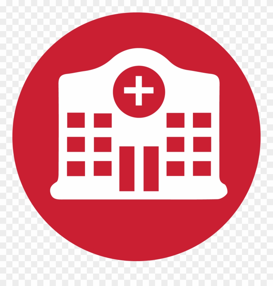 Hospital - Hospital Icon Red Clipart (#1831001) - PinClipart