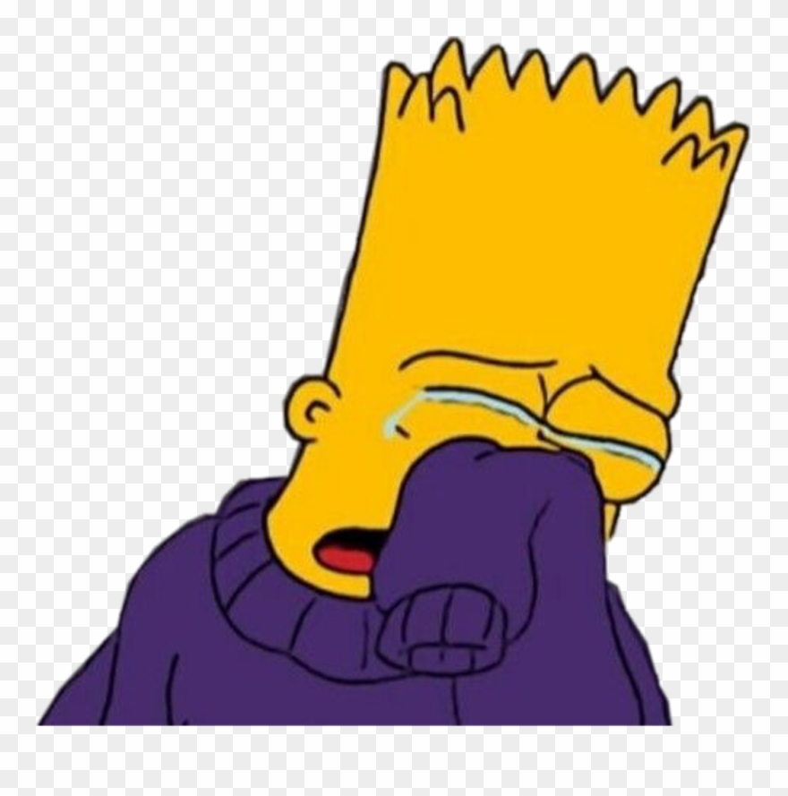 Sad Miserable Simpsons Cry Crying Hurt Freetoedit Clipart (#1859420 ...