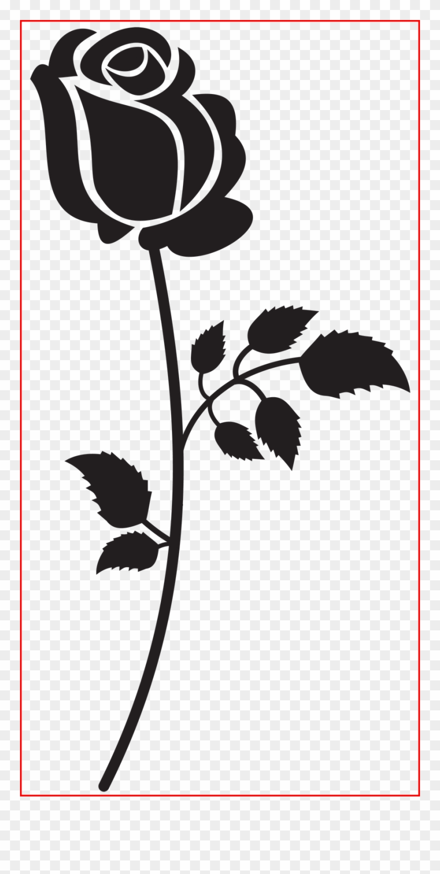 Graphic Stock Fascinating Rose Silhouette Png Clip - Pi Kappa Phi Rose ...