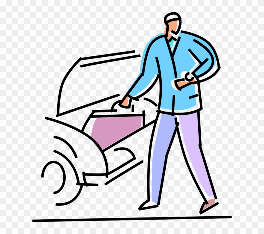 Vector Illustration Of Businessman Checks Time On Wristwatch - Clip Art ...