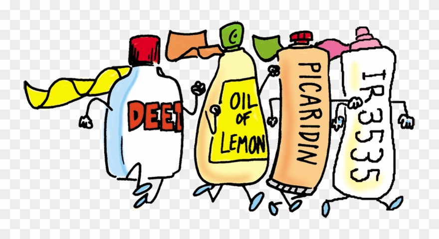 Download Bottles Of Deet, Oil Of Lemon, Picaridin, Ir3535 With - Ethyl ...