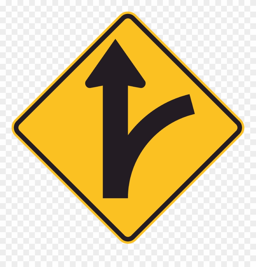 Mr Wdi 6r Major Road Ahead Curved Major Rd Right - Road Signs ...