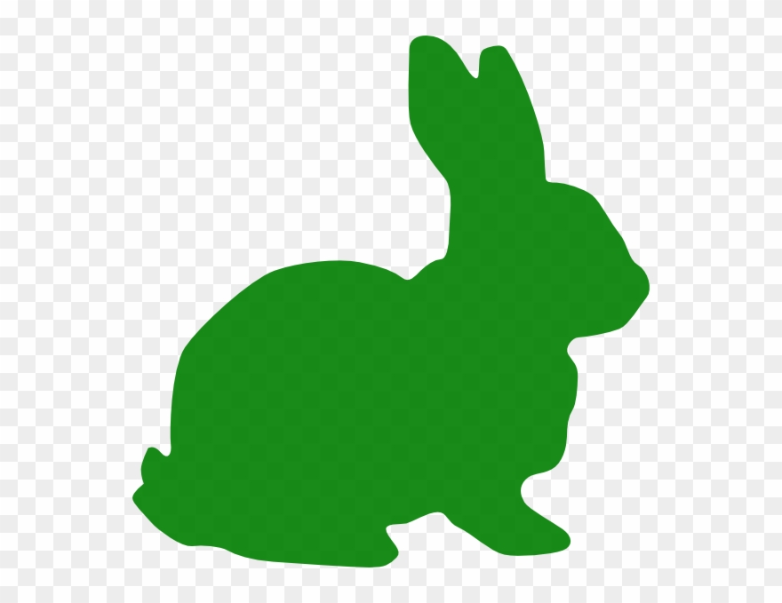 Green Bunny - Rabbit Silhouette Png Clipart (#190019) - PinClipart