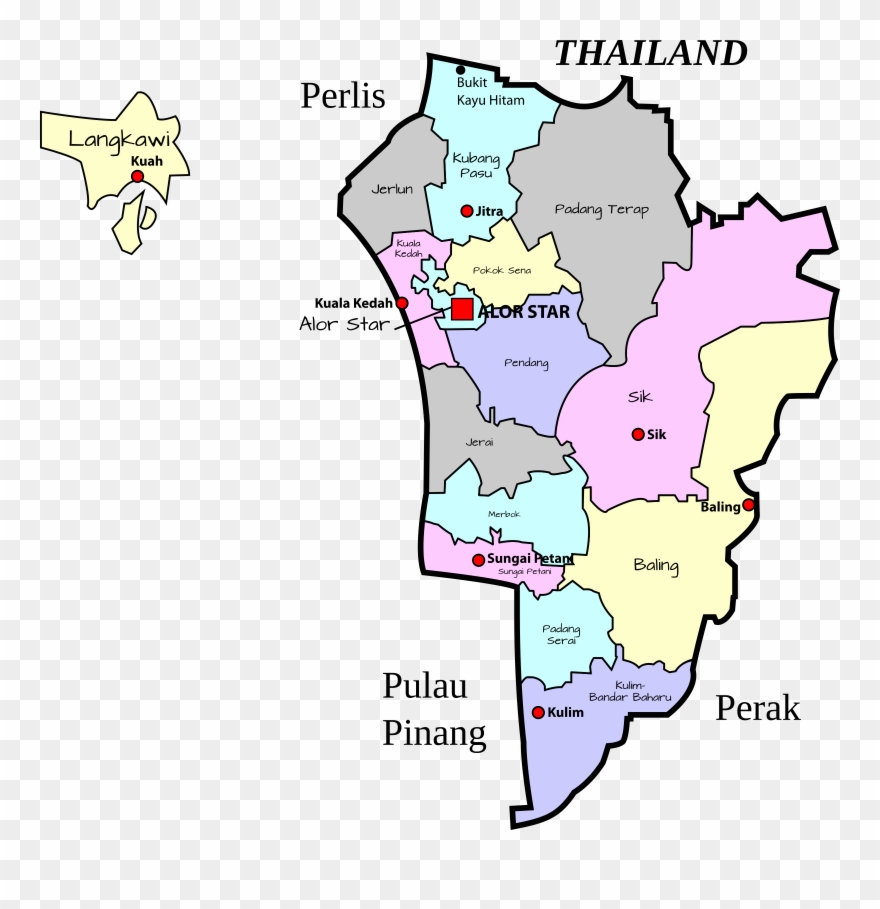 Download Parliamentary Map Of Kedah, Malaysia Clipart (#1909449 ...