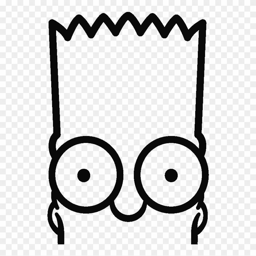 Stickers Avec Le Visage - Bart Simpson Silhouette Clipart (#1954839 ...