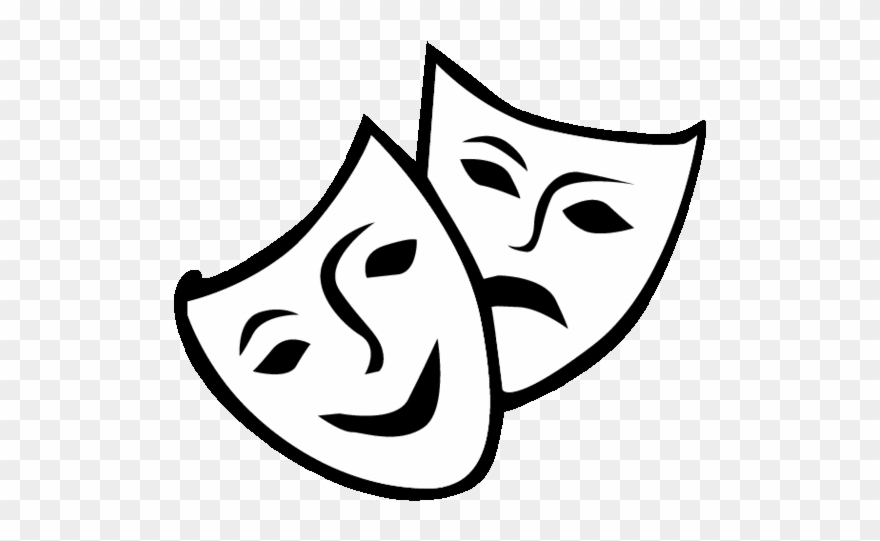 Senior Skits - Drama Masks Clipart (#1955086) - PinClipart