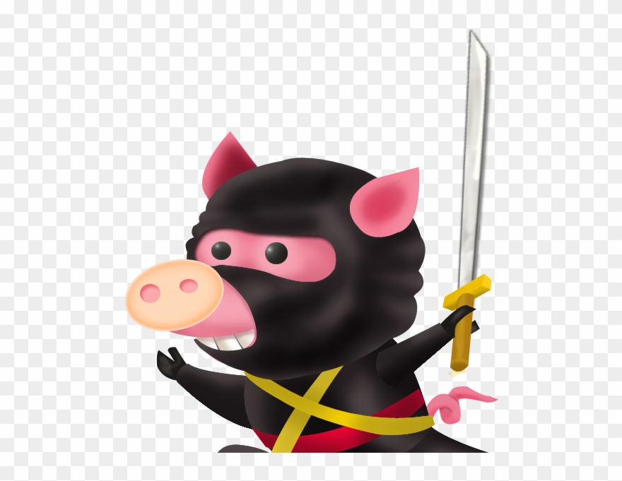 Ninja Pig Ninja Pig Pink Black Character Concept Photoshop - Ninja Pig ...