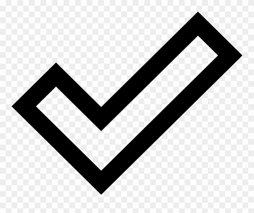 Checkmark Comments - Black Outline Check Mark Clipart (#1991896 ...