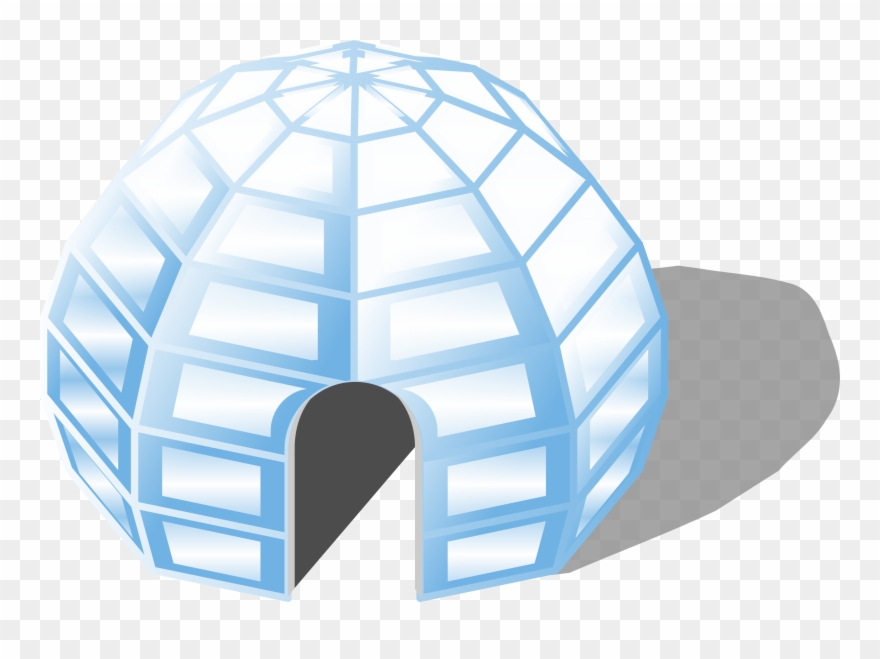 Clip Art Eskimo Igloo Openclipart - Net Of An Igloo - Png Download ...