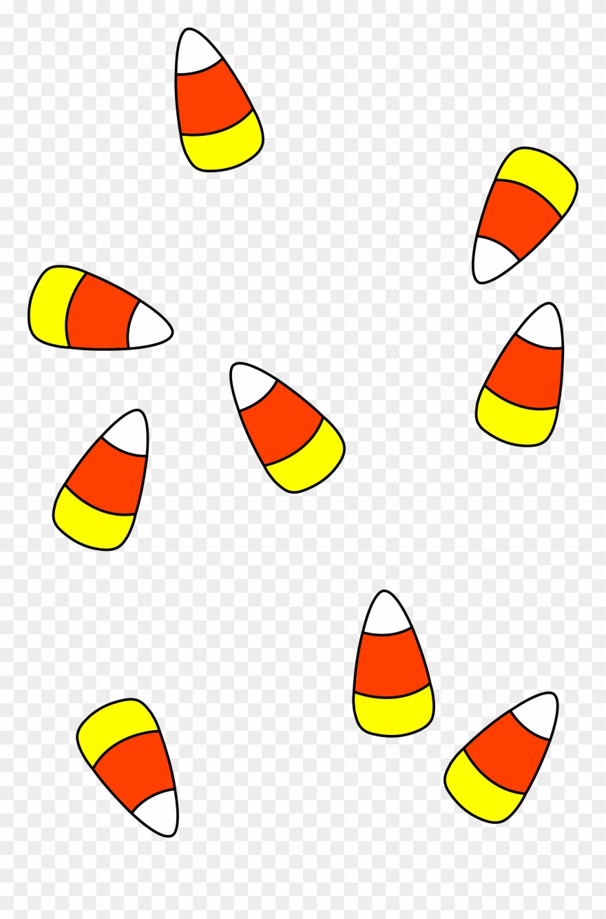 Scattered Halloween Candy Corn - Clip Art Candy Corn - Png Download ...