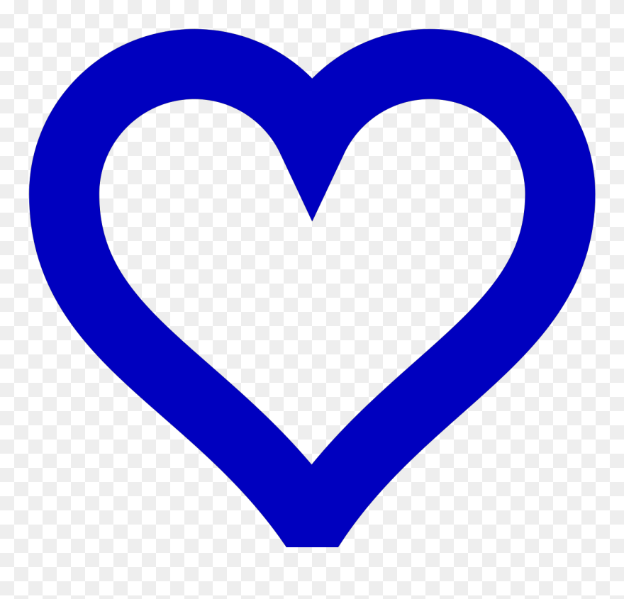 Open Blue Heart Clip Art - Blue Open Heart Png Transparent Png (#23329 ...