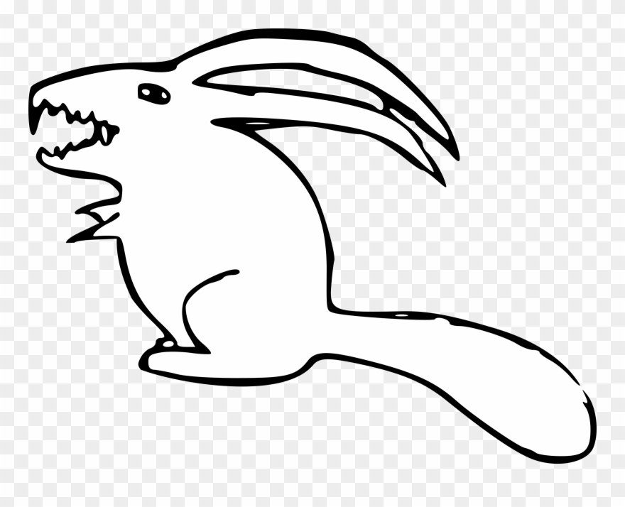 Download Hare Clip Art - Snowshoe Hare Outline - Png Download (#24134 ...