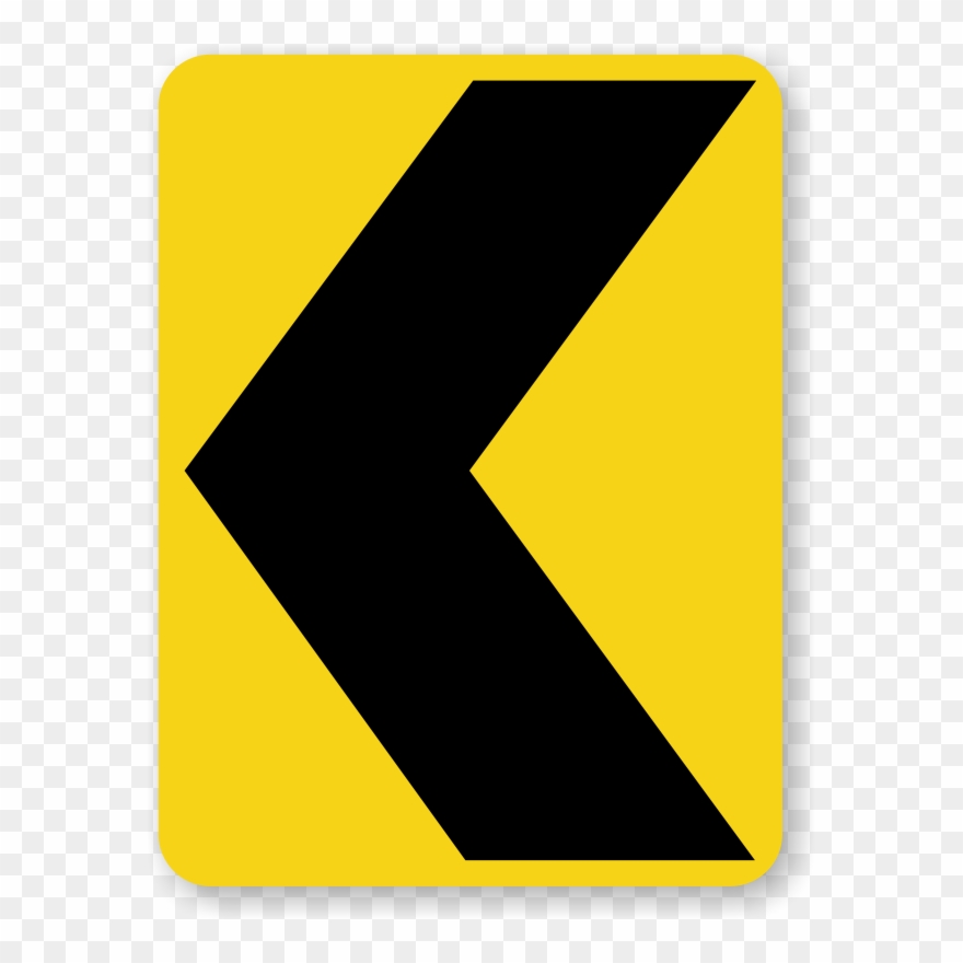 Roadway Clipart Road Corner - Road Turns Ahead Sign - Png Download ...