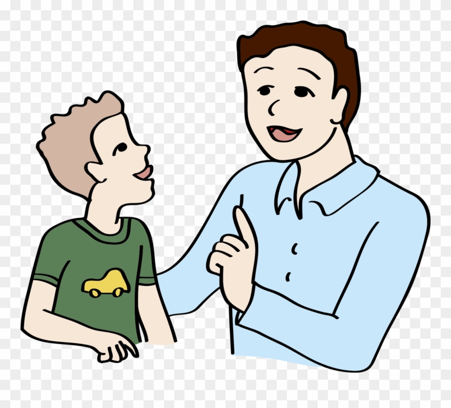 Download Ein Mann Übt Mit Einem Kind Das Sprechen - Speech Clipart ...