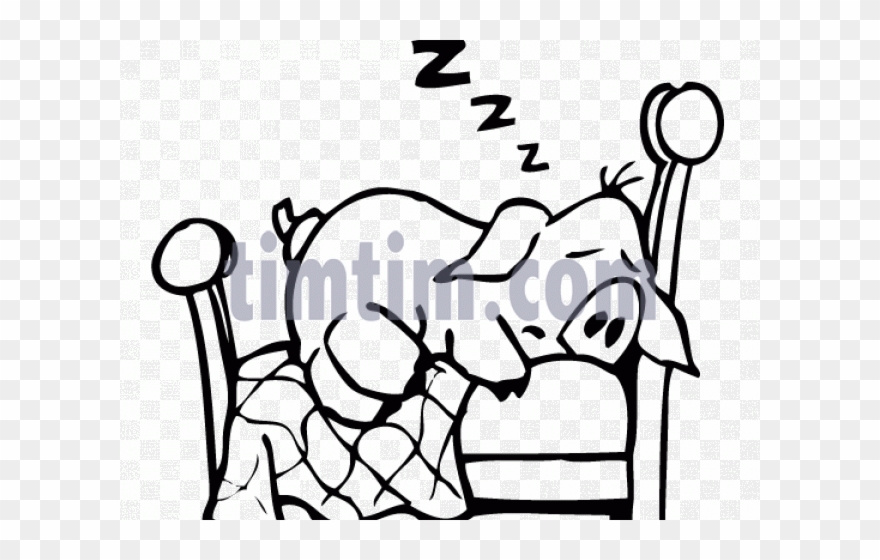 Drawn Bed Animated - Snoring Pig Clipart (#2004645) - PinClipart
