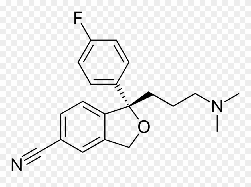 Escitalopram Chemical Structure Clipart (#2040985) - PinClipart