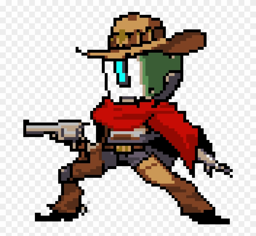 Photo Via @meese Commander - Pixel Art Overwatch Mccree Clipart ...