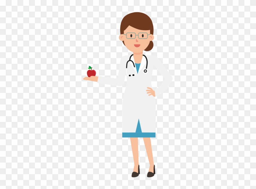 Download Doctor Holding An Apple Cartoon Clipart (#2097116) - PinClipart