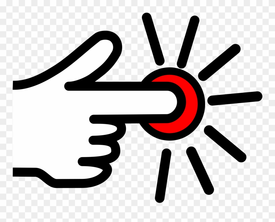 Man Pushing Clip Art - Push Button Clip Art - Png Download (#214439) - PinClipart