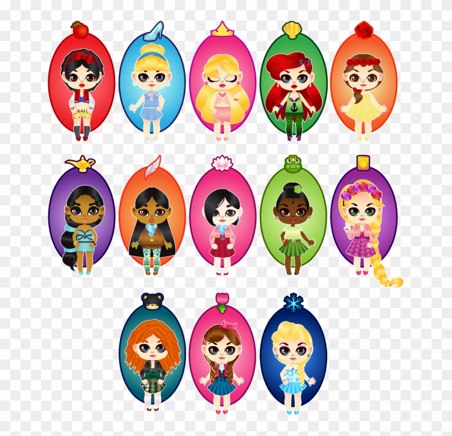 Chibi Disney Princesses Clipart (#215772) - PinClipart