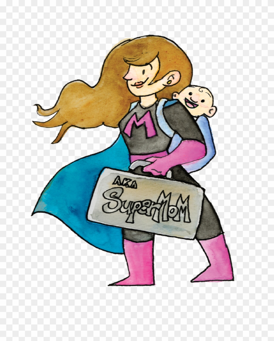Download Supermom Logo No Background-1 - Cartoon Clipart (#2104031) - PinClipart