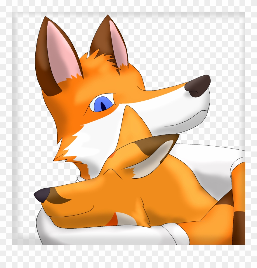 2 Adorable Foxes Hugging - Fox Clipart (#2106590) - PinClipart