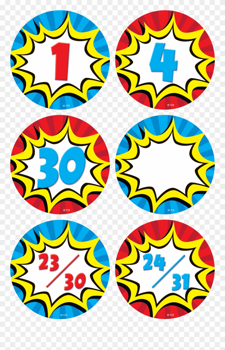Download Tcr5589 Superhero Calendar Days Image - Superhero Calendar ...