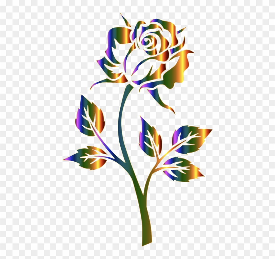 Download Silhouette Rose Computer Icons Autocad Dxf Drawing - Rose ...