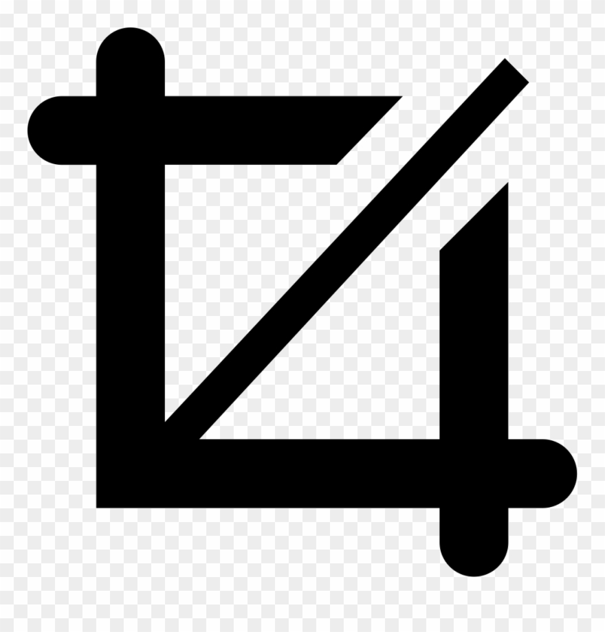 Cropping Design Interface Symbol Of Straight Lines - Icon Clipart ...