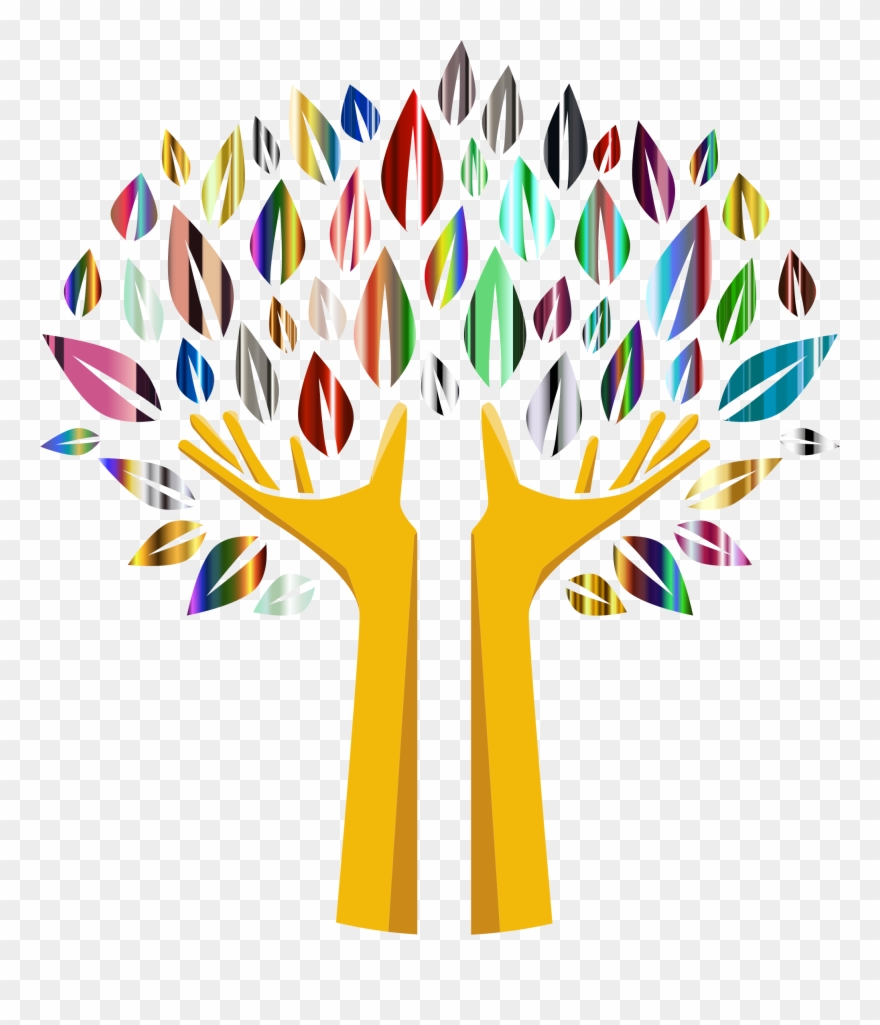 Hands Tree 3 No Background Clipart (#2159621) - PinClipart
