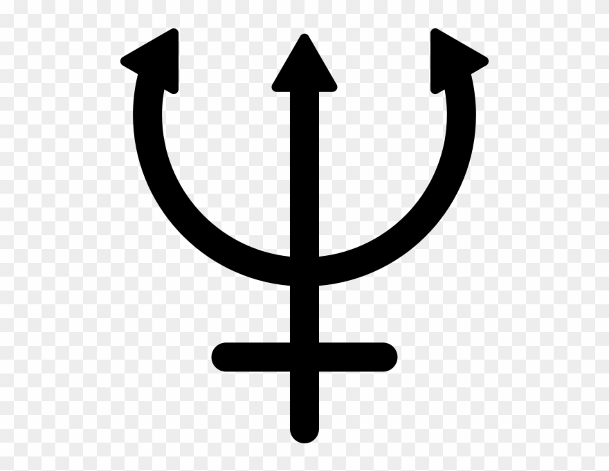 Download Neptune Rubber Stamp - Alchemical Symbol For Quicklime Clipart ...