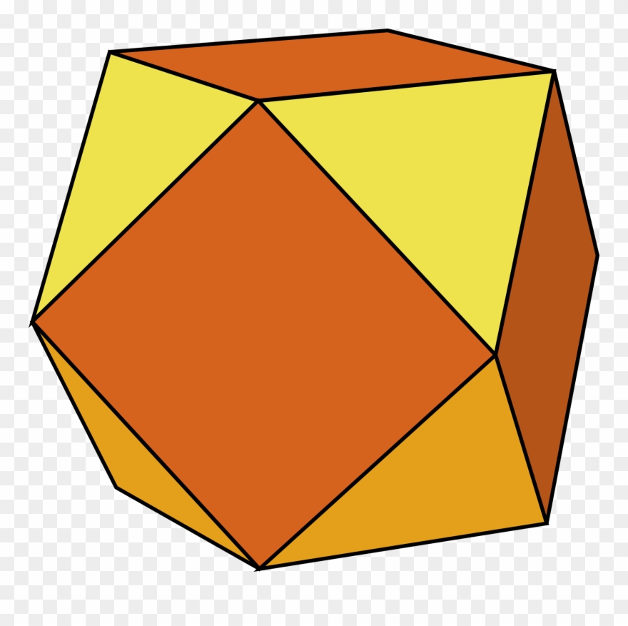 Cuboctahedron, Made From Squares And Triangles Clipart (#2179224 ...