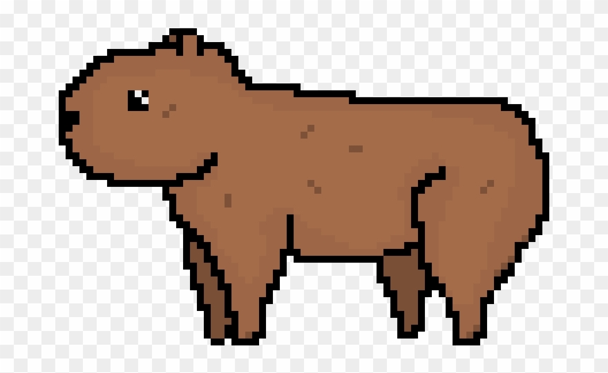 Capybara Clipart Transparent - Capybara Pixel Art - Png Download ...