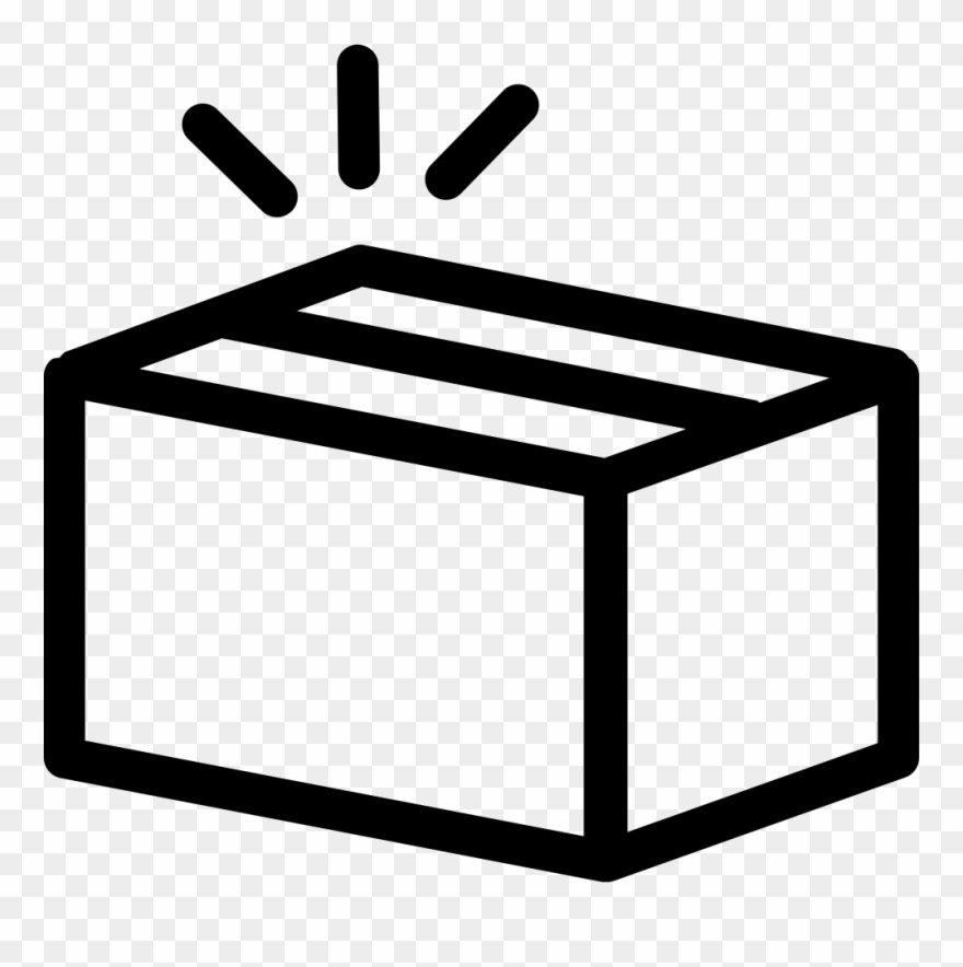 Closed Box Outline In Side View Comments - Parcel Icon Png White ...