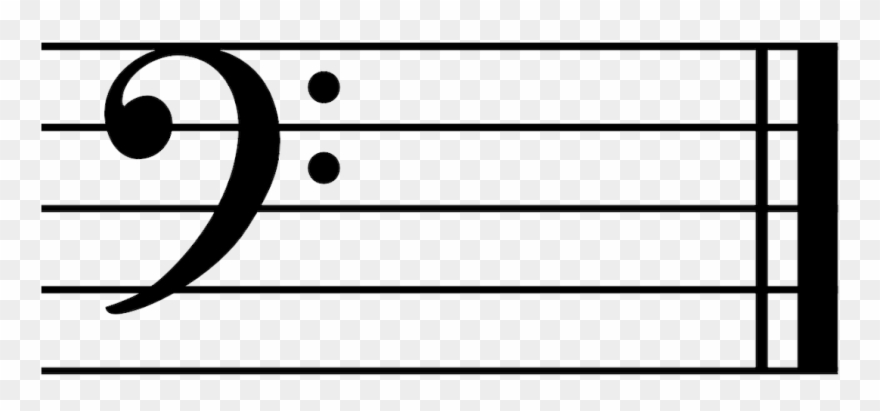 First Five Notes - F Clef On Staff Clipart (#223079) - PinClipart