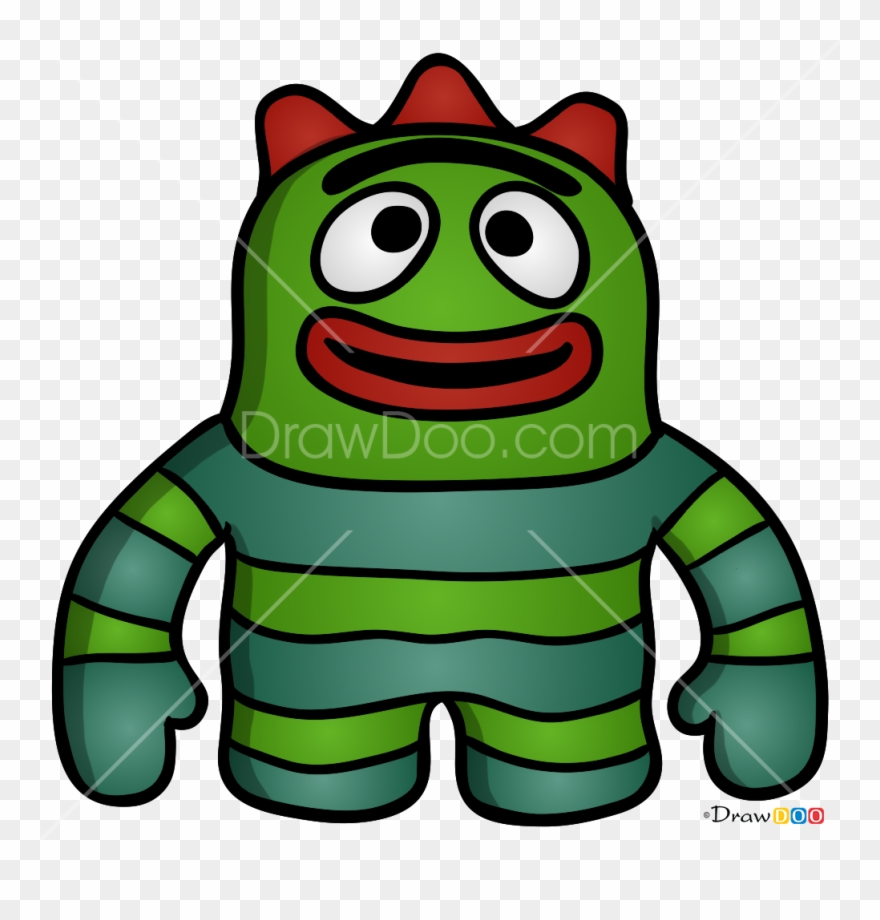 Yo Gabba Gabba Muno Drawing Muno Yo Gabba Gabba, Svg, Dxf, Eps, Png,